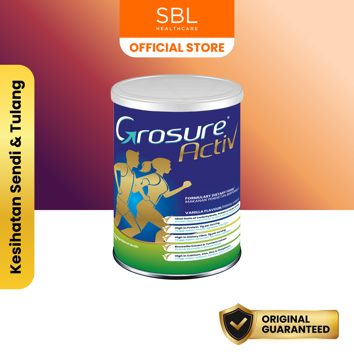 Grosure Activ 800GM Vanilla (Susu Kunyit Kolagen) – SBL Healthcare